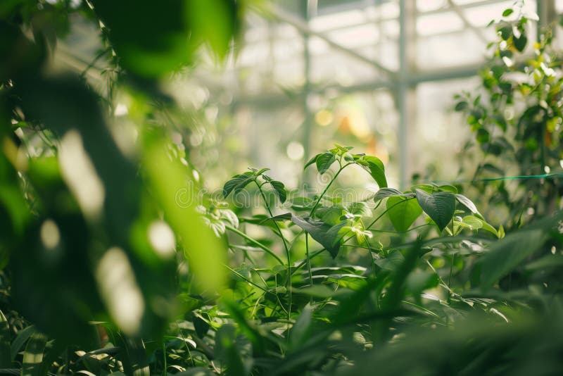 A high-tech greenhouse stock illustration. Illustration of flora ...