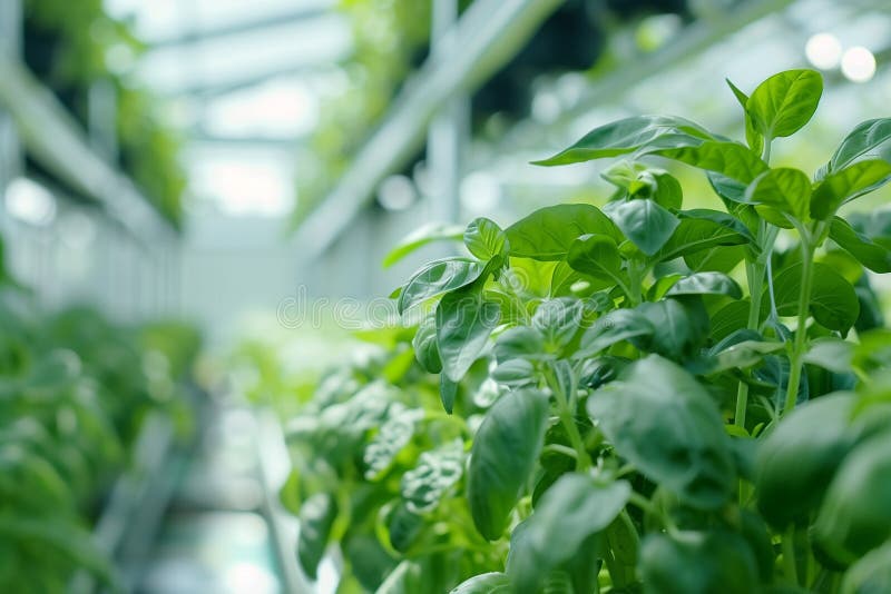 A high-tech greenhouse stock illustration. Illustration of leaves ...