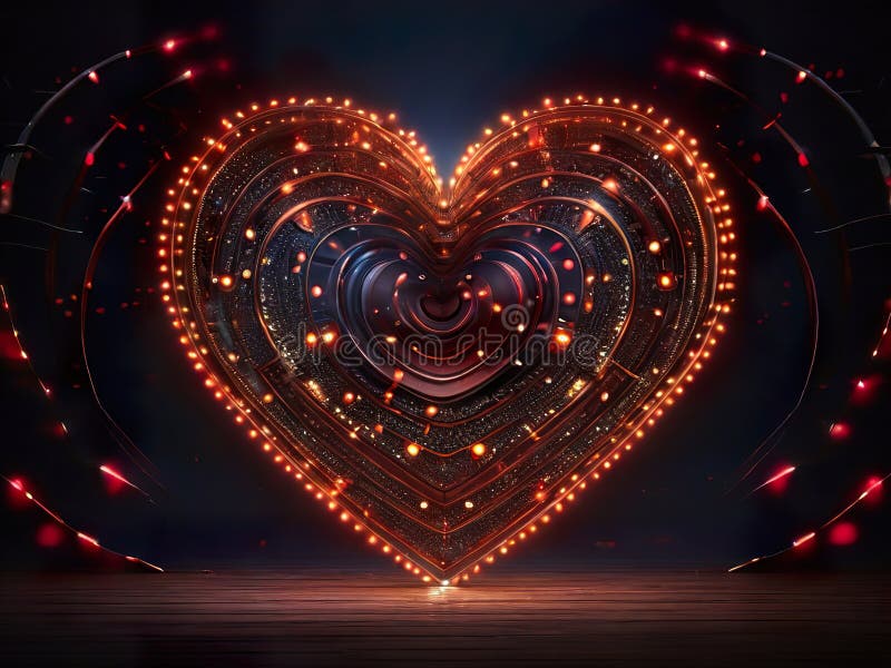 High-tech Heart, Made of Illuminated Neurons, Ai Generated Stock Image ...
