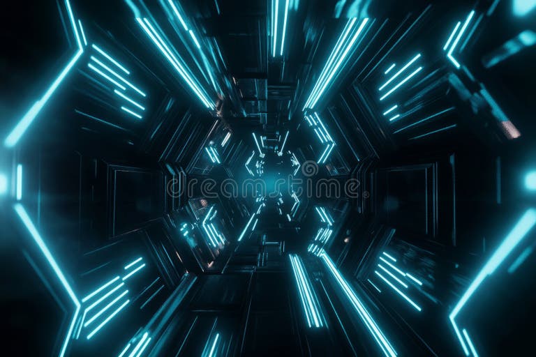 A High-tech Hexagonal 3D Background with Embedded Glowing Data Streams ...