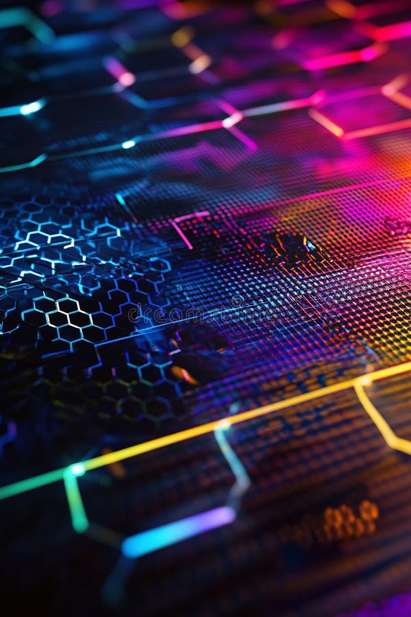 High-tech Hexagonal Patterns for Innovative Product Posters. Stock ...