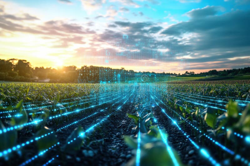 High-tech Holographic Crop Yield Data Display Enhances Rural Farmland ...