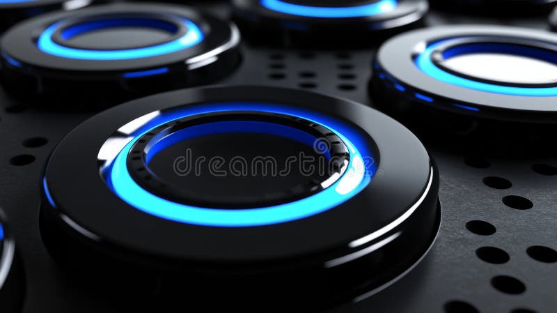 High-tech Holographic Interface with Illuminated Details and a Sophisticated Design Stock Photo ...