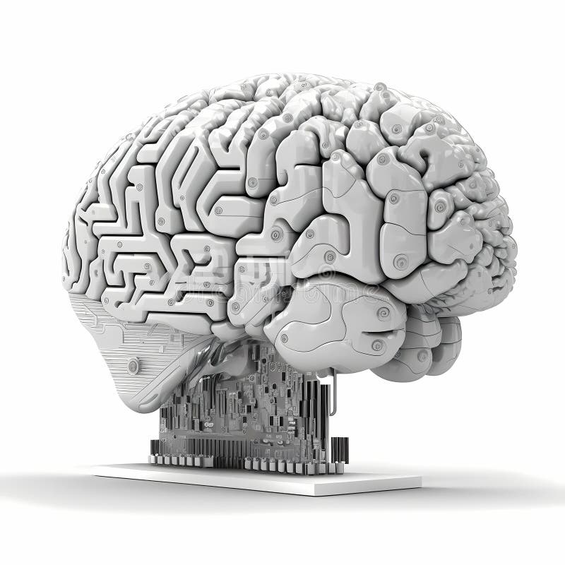 High Tech Brain Robot. Generative AI Stock Illustration - Illustration ...