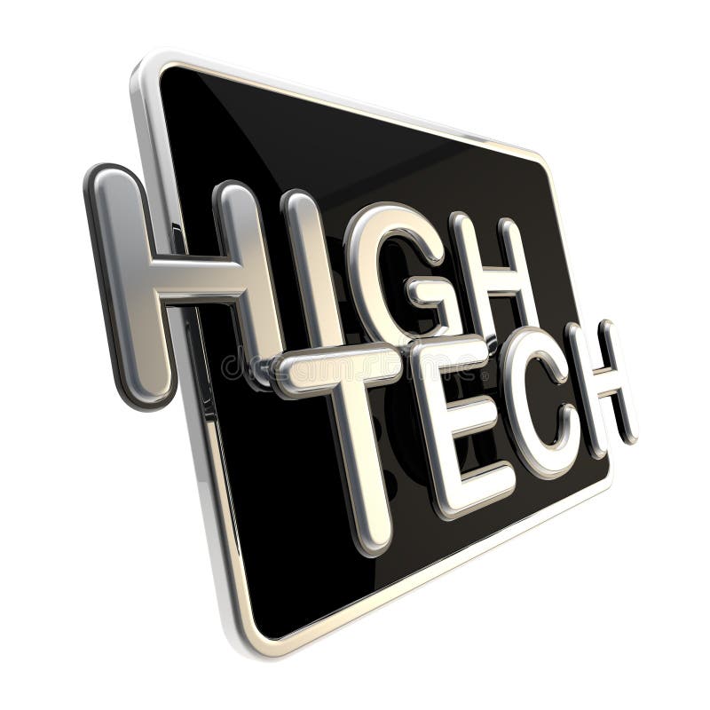 High Tech Icon Isolated on White Stock Illustration - Illustration of ...