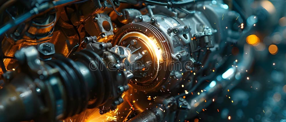 High-Tech Ignition: Engine S Heartbeat in a Symphony of Sparks. Concept ...