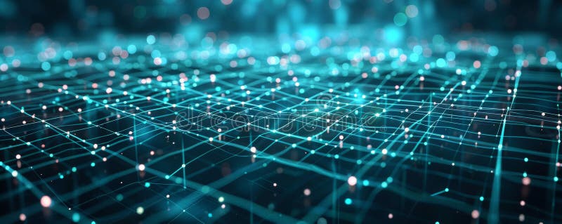 A High-tech Illustration Showcasing a Square Grid, Intersecting Lines ...