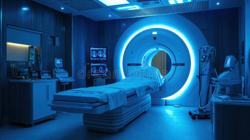 High-Tech Imaging Suite: Modern Medical Scan with Advanced Blue ...