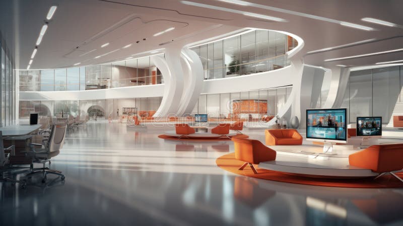 Immersive Office Building Exterior Anime Visual Novel Game. Generate Ai ...