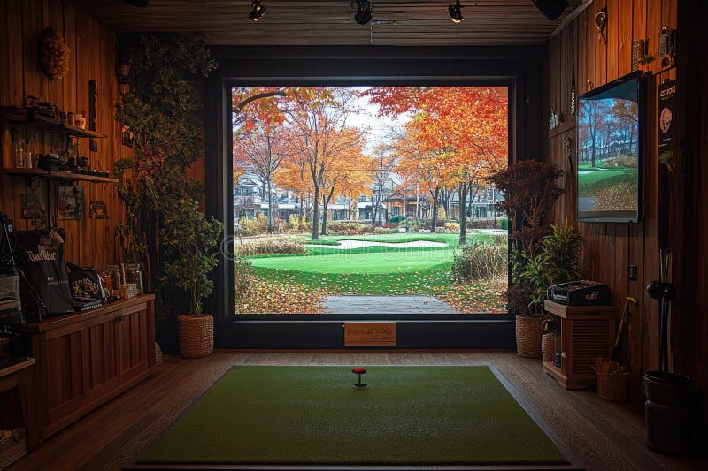 High-Tech Indoor Golf Simulator: Experience Realistic Course Visuals ...
