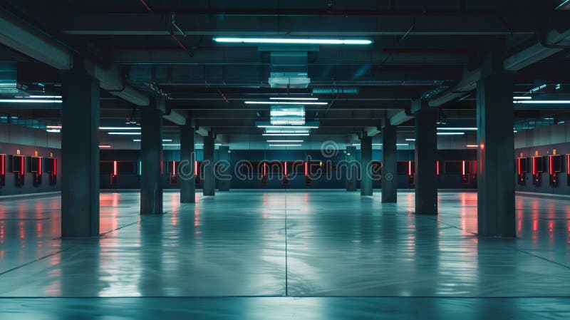 High-Tech Indoor Shooting Range Highlighting Modern Architecture and ...