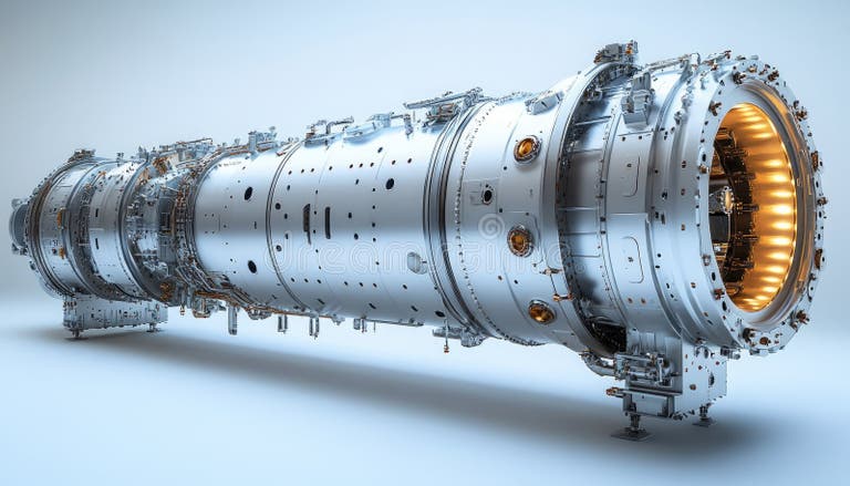 Advanced Aerospace Engine Component Stock Illustration - Illustration ...