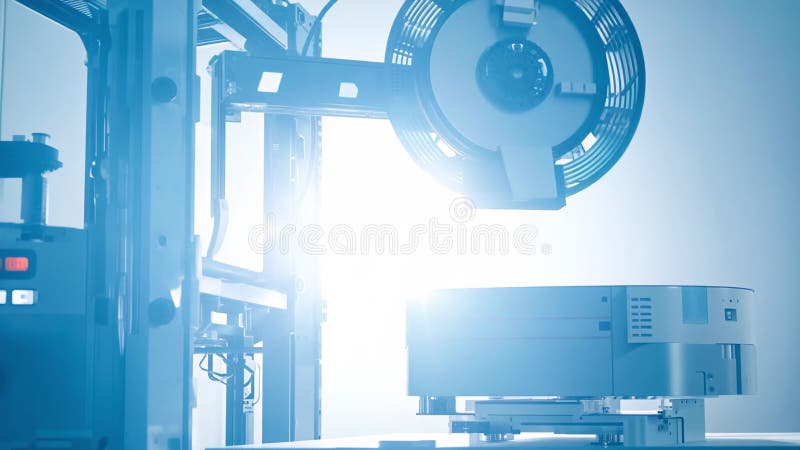 High-Tech Industrial Equipment in Modern Automated Facility with ...