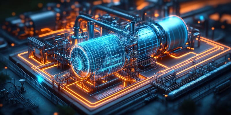 High-tech Industrial Facility Featuring Advanced Machinery and ...