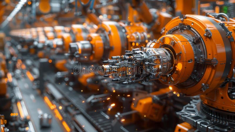 High-tech Industrial Machinery in Action - Generative Ai Stock ...