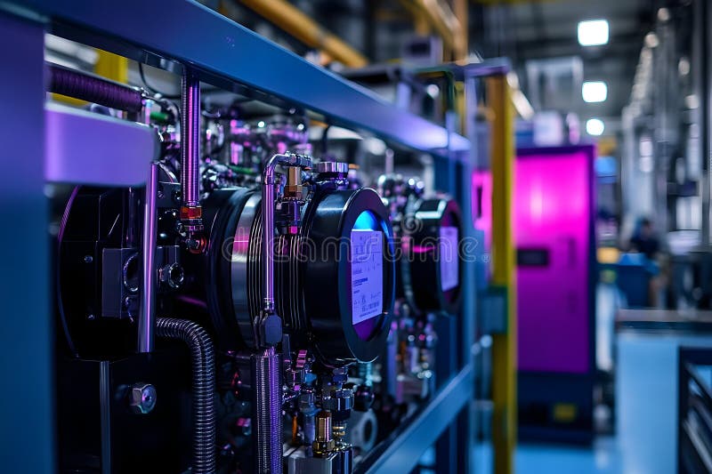 High-tech Industrial Machinery in a Modern Manufacturing Facility Stock ...