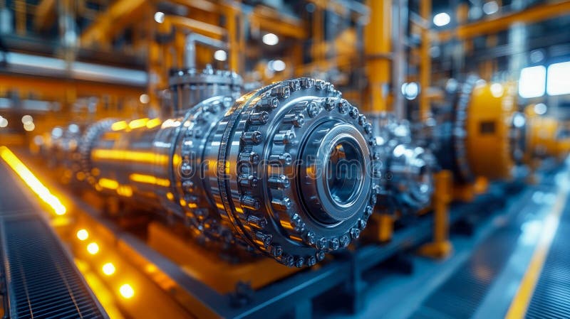 A High-tech Industrial Pipeline System with Metallic Components in a ...