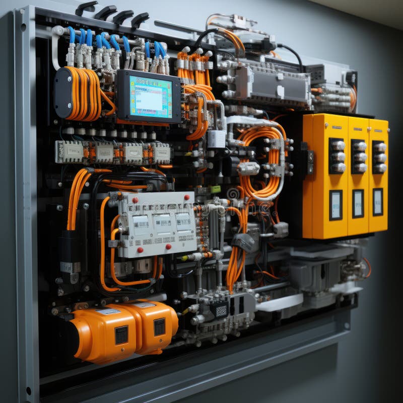 High Tech Industrial Technology Stock Illustration - Illustration of ...