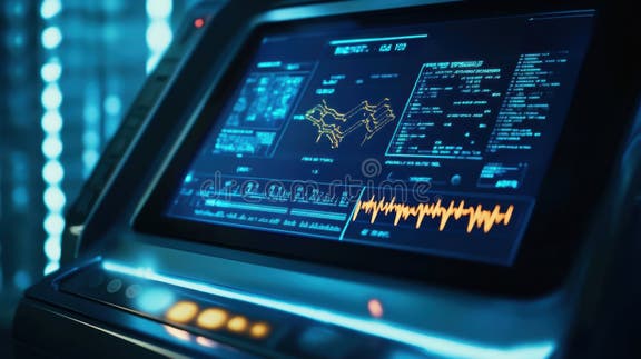 High Tech Interface Displaying Scientific Data Analysis Stock Image ...