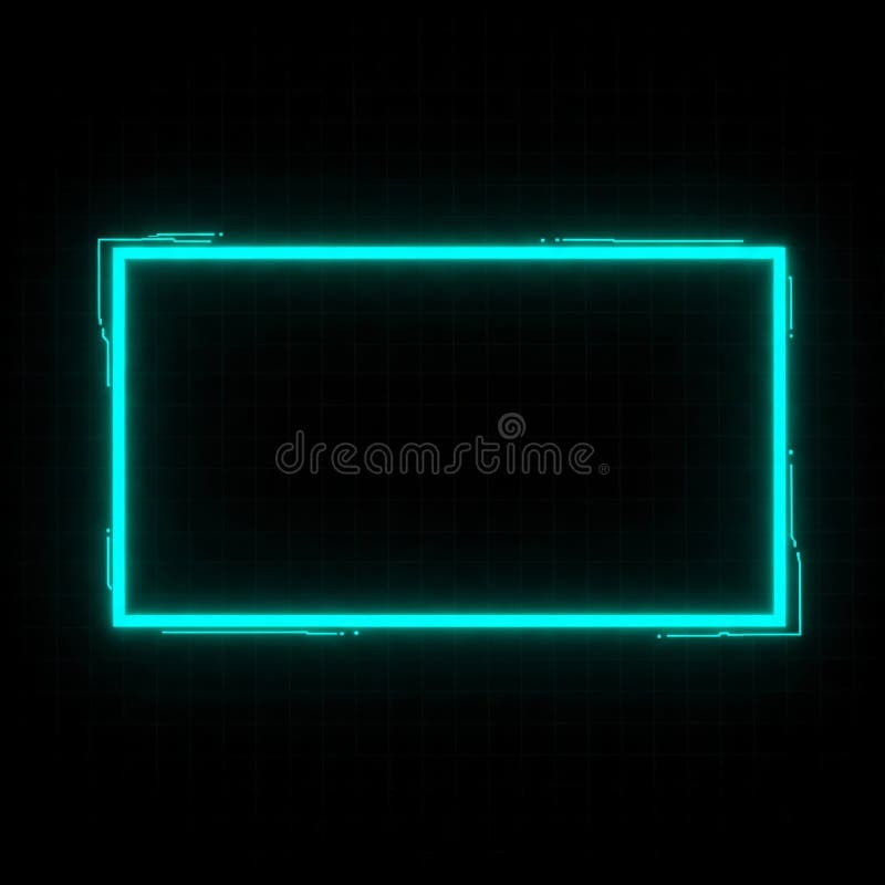 Sci-Fi Interface Frame with Neon Accents Stock Illustration ...