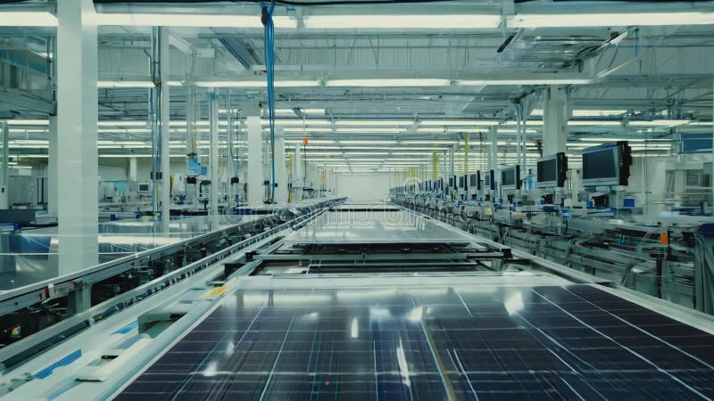 Solar Panel Production Facility Interior - Advanced Manufacturing for ...