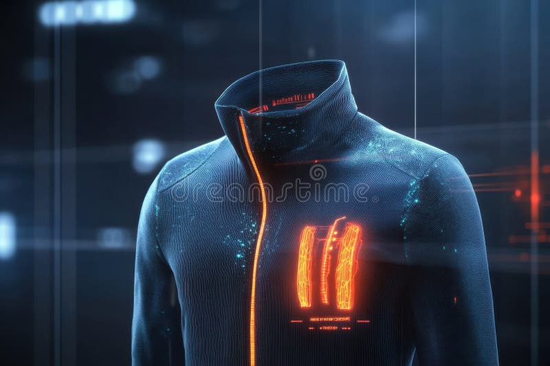 Futuristic Jacket Glowing Tech Design Urban Setting Stock Photos - Free ...