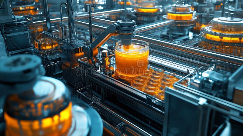 Advanced Production Line Showcasing Jelly Processing in a Modern ...