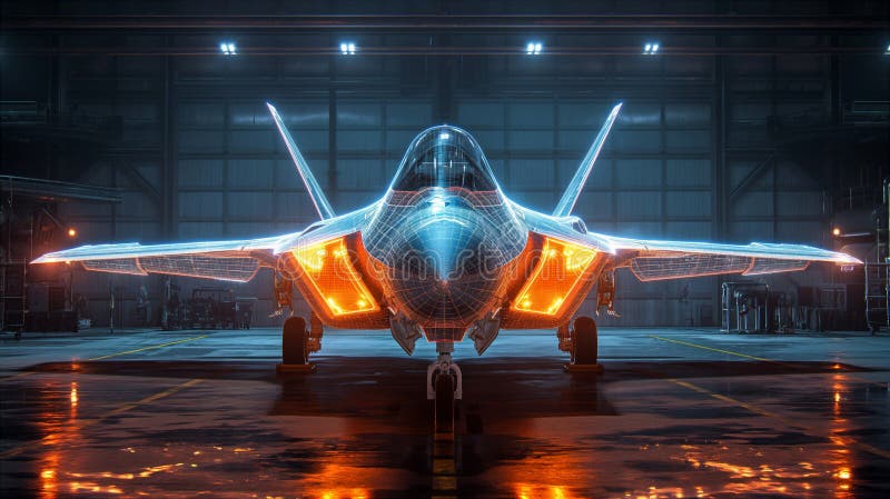 Futuristic Stealth Jet High Tech Digital Environment Stock Photos ...