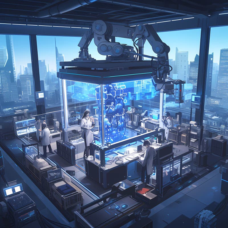 High-Tech Lab with Advanced Robotics Stock Photo - Image of machinery ...