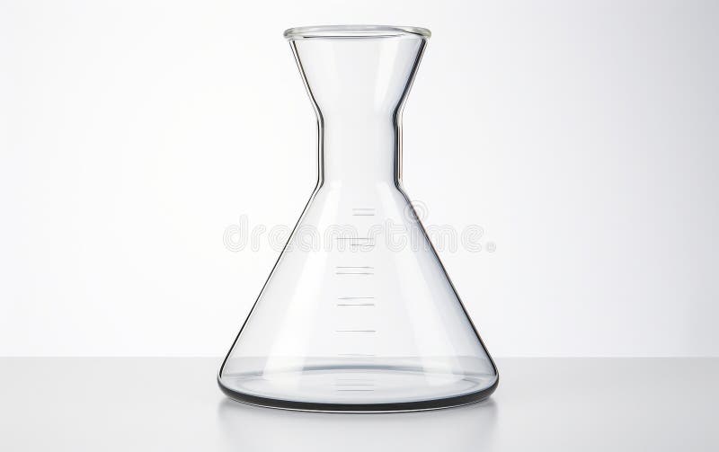 High Tech Lab Funnel on White Background Stock Illustration ...