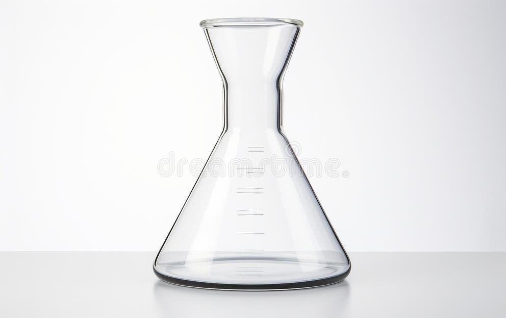 High Tech Lab Funnel on White Background Stock Illustration ...