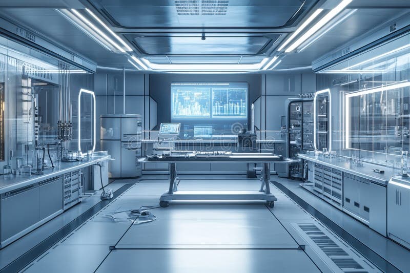 High-tech Laboratory with Advanced Equipment and Digital Displays for ...