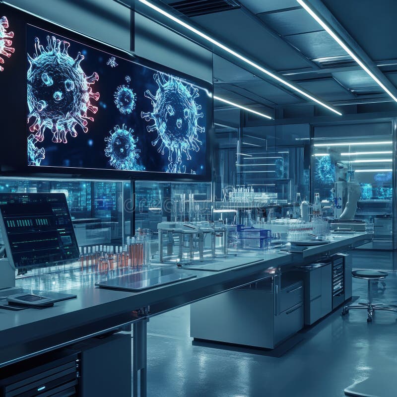 Modern Laboratory with Advanced Technology Highlighting Viral Studies ...