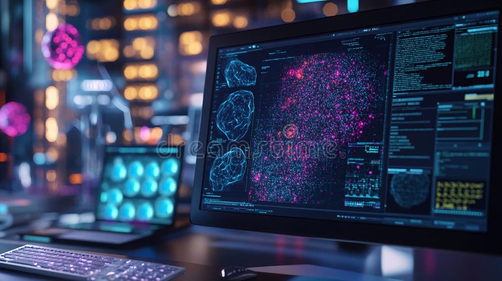 Cutting-edge Technology Display in a Modern Research Lab Focused on ...