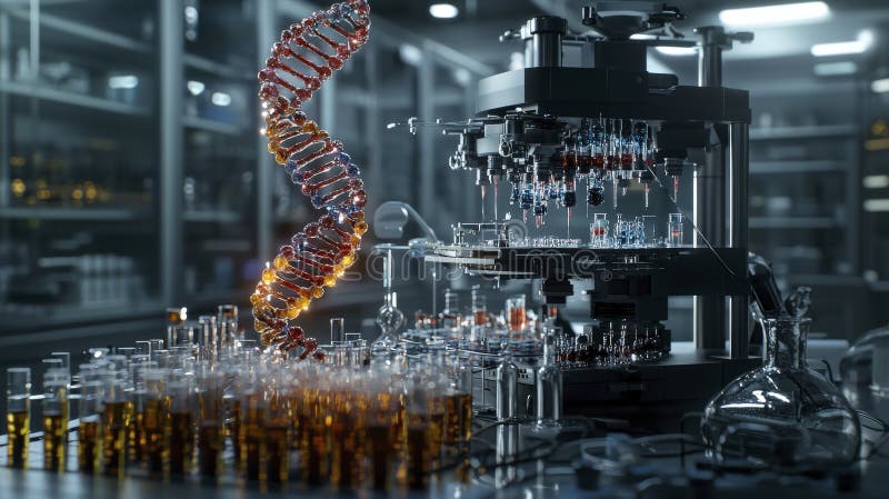 High-tech Laboratory Futuristic Genetic Engineering Technology in an ...
