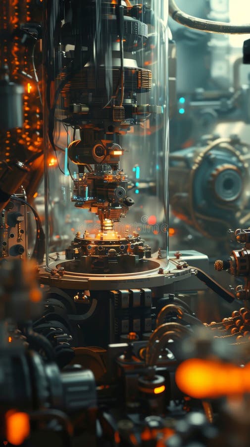 High-tech Laboratory with Futuristic Mechanical Components Stock Image ...