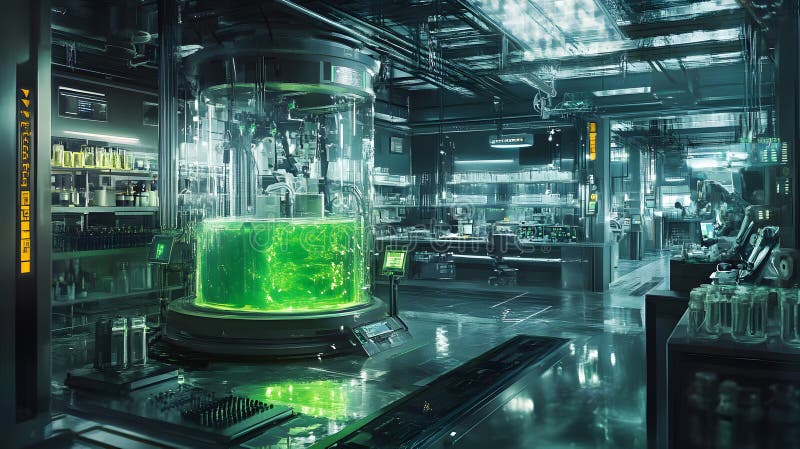 High-Tech Laboratory with Green Liquid and Advanced Technology Ai ...