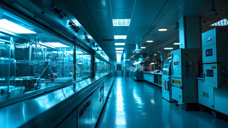 High-Tech Laboratory Interior. Created with Generative AI Stock Photo ...