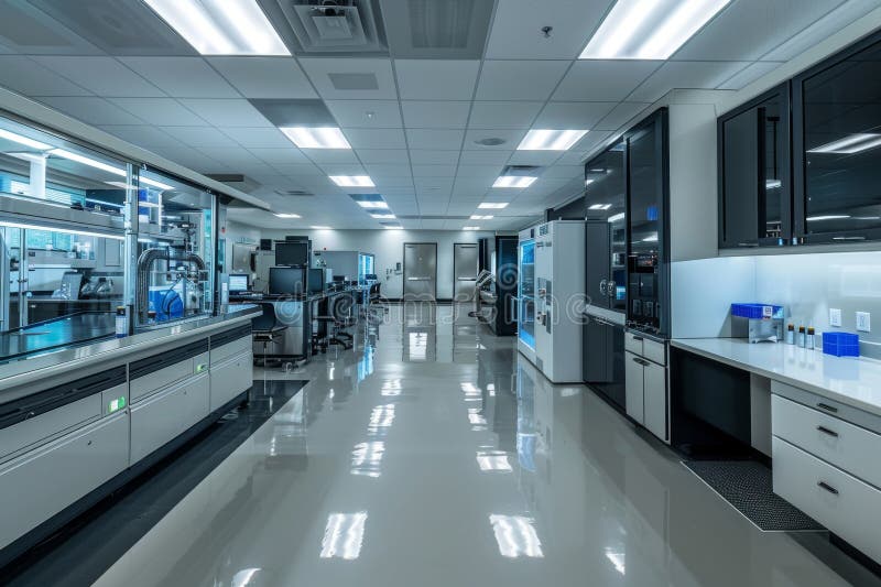 High-Tech Laboratory Interior Stock Photo - Image of clinical, medical ...