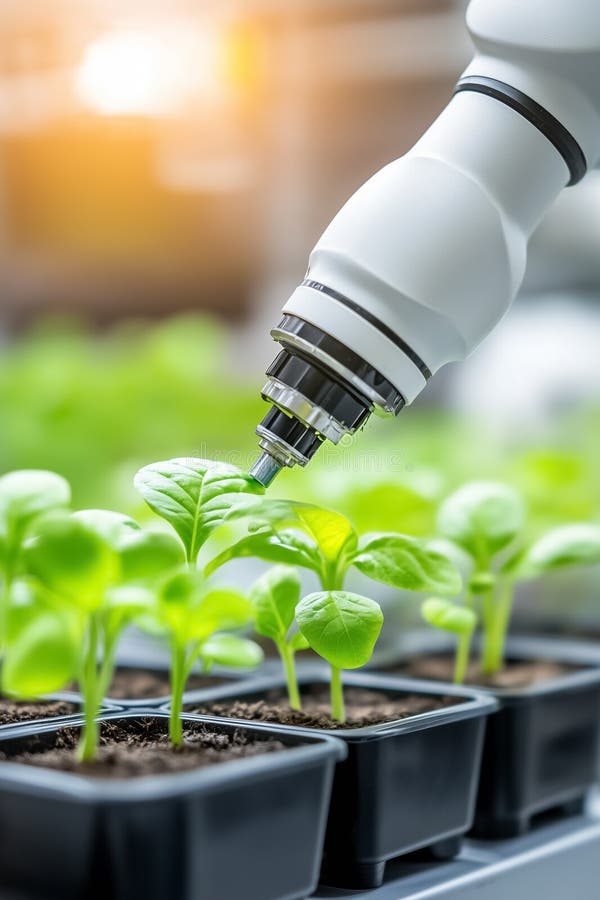 In a High-tech Laboratory, a Robotic Arm Meticulously Injects Essential ...