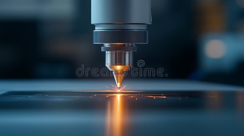 High Tech Laser Cutting Machine in Action, Showcasing Precision and ...