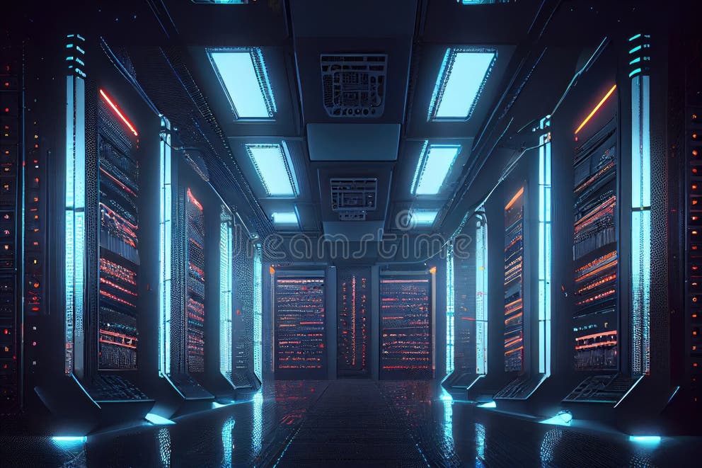 High-tech Library Data Center, with Advanced Computing and Networking ...