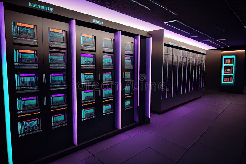 High-tech Library Data Center with Holographic Displays and Touch ...