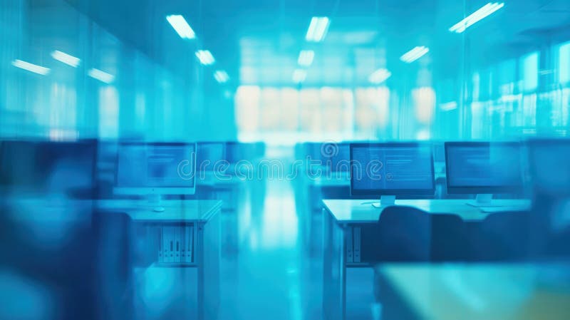 High-tech Library Environment Featuring Computers and Educational ...