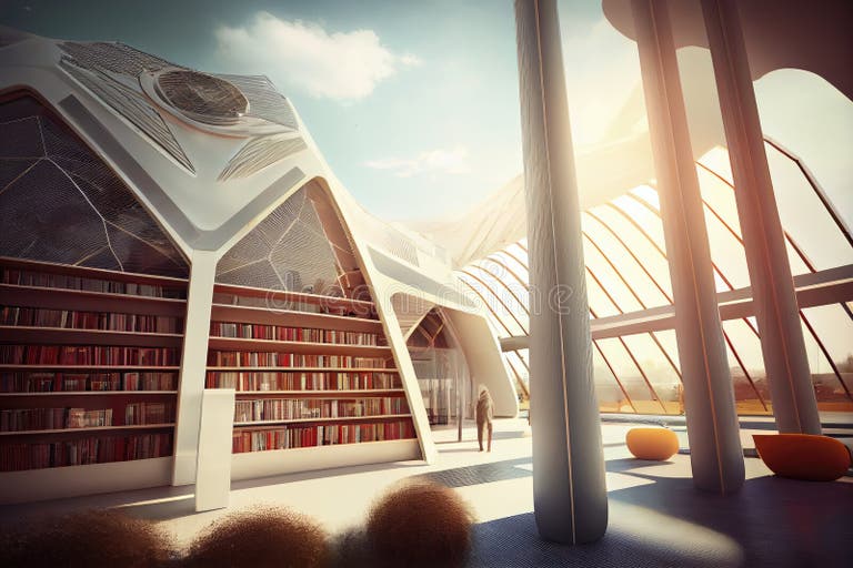 High-tech Library, with Holographic Displays and Interactive Learning ...