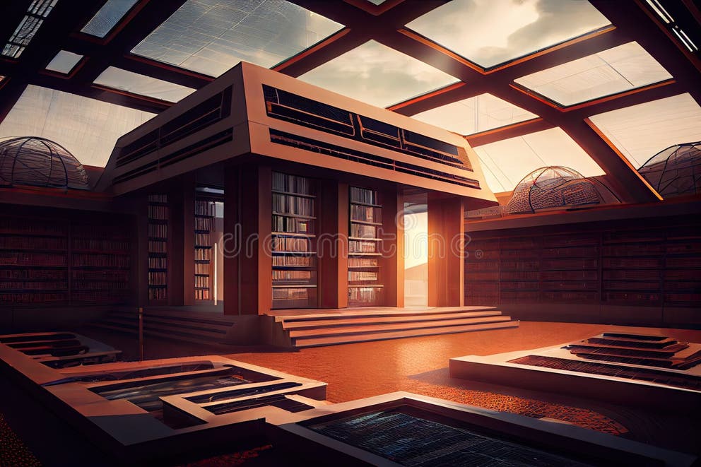 High-tech Library, with Holographic Displays and Interactive Learning ...