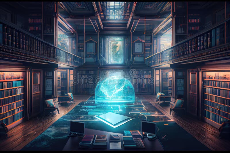 High-tech Library with Holographic Displays, Virtual Reality, and ...