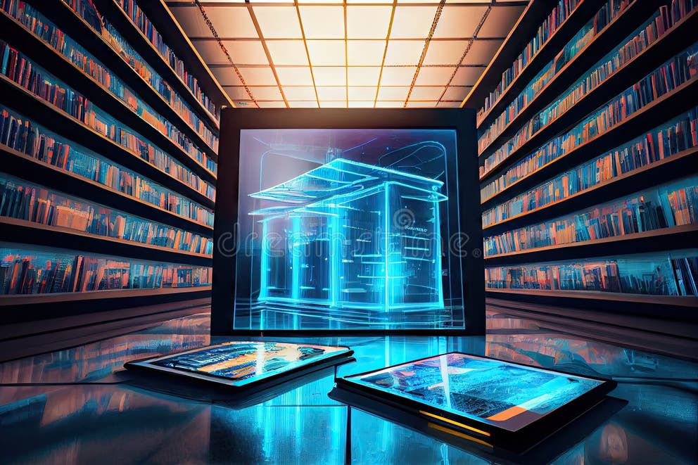 High-tech Library with Holographic Displays, Virtual Reality, and ...