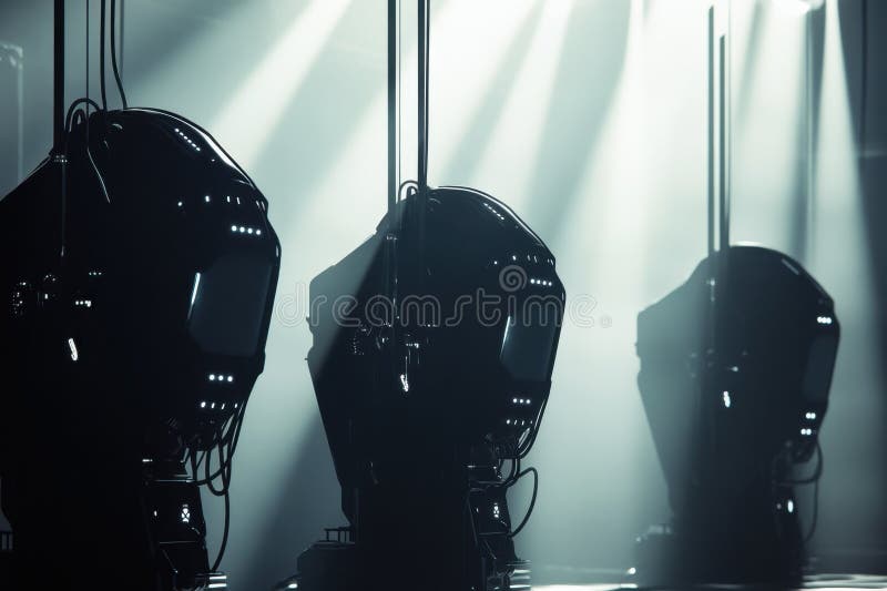 High-tech Lighting Equipment Illuminated in a Studio during a Creative ...