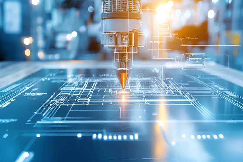 Hightech Machine Tool in Action Enhancing Precision on Circuit Board ...